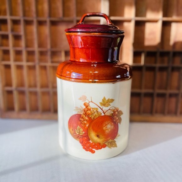 Mccoy | Kitchen | Mccoy Usa Pottery 975 Fruit Festival Canister With ...